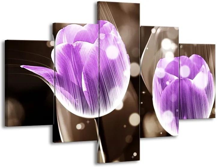 Fialkové tulipány 100x70 cm
