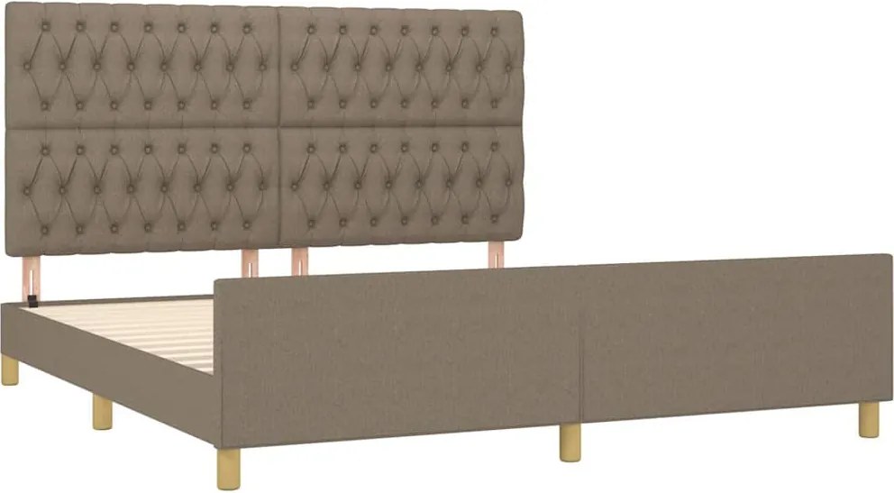 Rám postele bez matrace taupe 180 x 200 cm textil 3125320