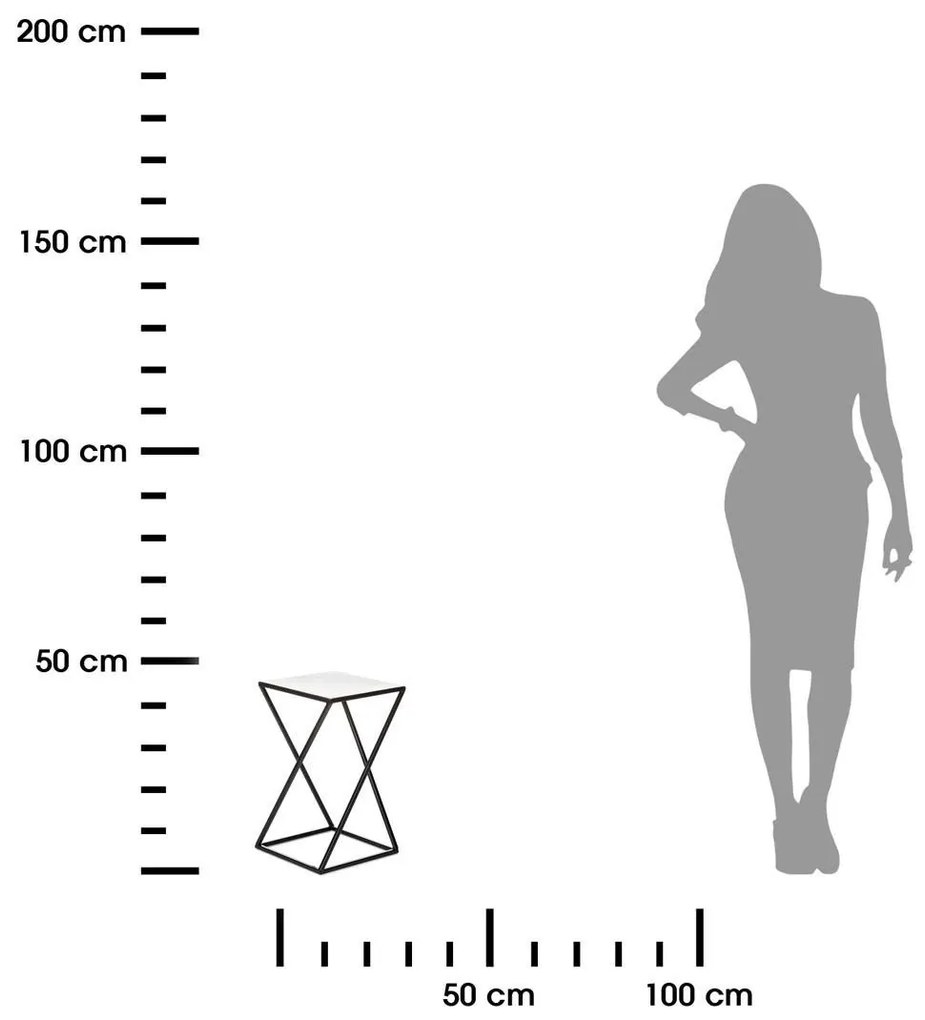 Stojan na květiny LOFT I černý 40 cm