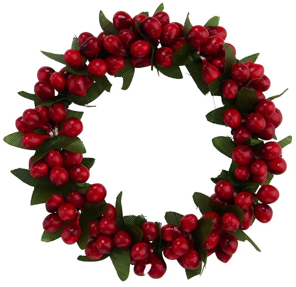 BERRY Mini věnec s bobulemi 10 cm