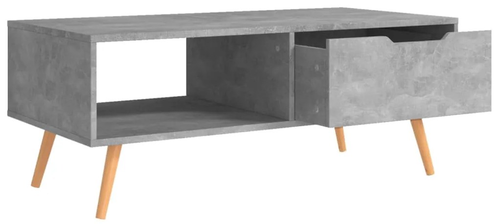 Konferenční stolek betonově šedý 100x49,5x43 cm dřevotříska - Default Title
