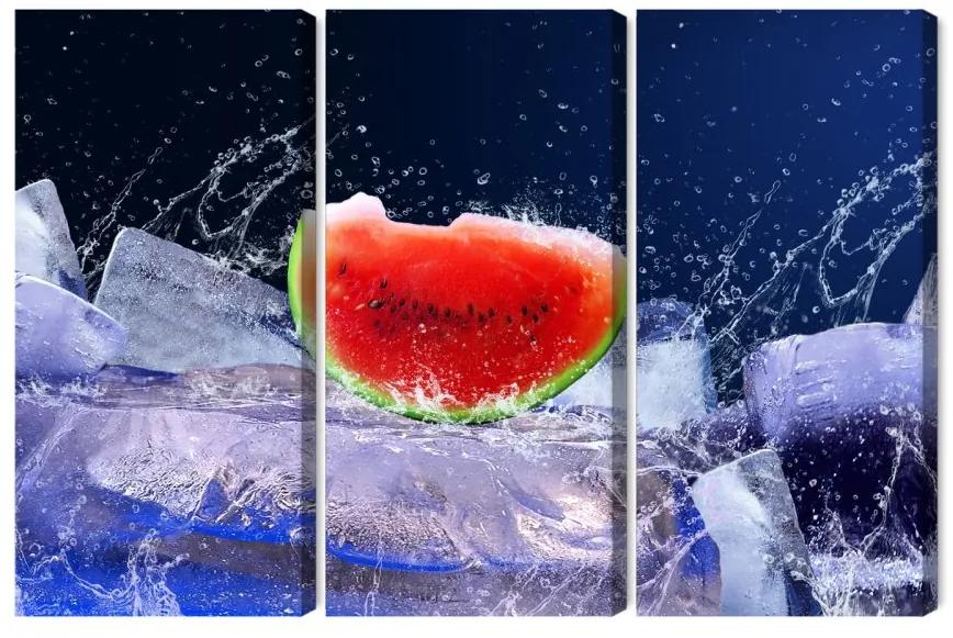 Vícedílný obraz Meloun Na Ledu Nedostatek Nedostatek Přírodní plátno 150x100