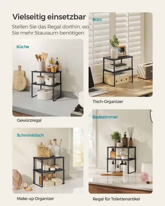 Set 4 kuchyňských polic KCS027B01