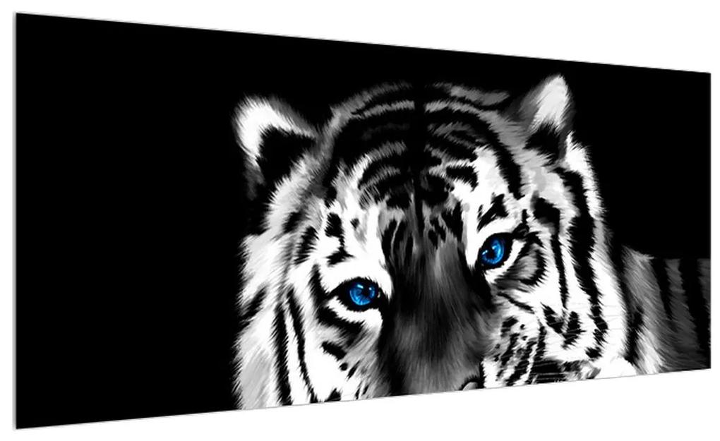Obraz tygra s mládětem (100x40 cm)