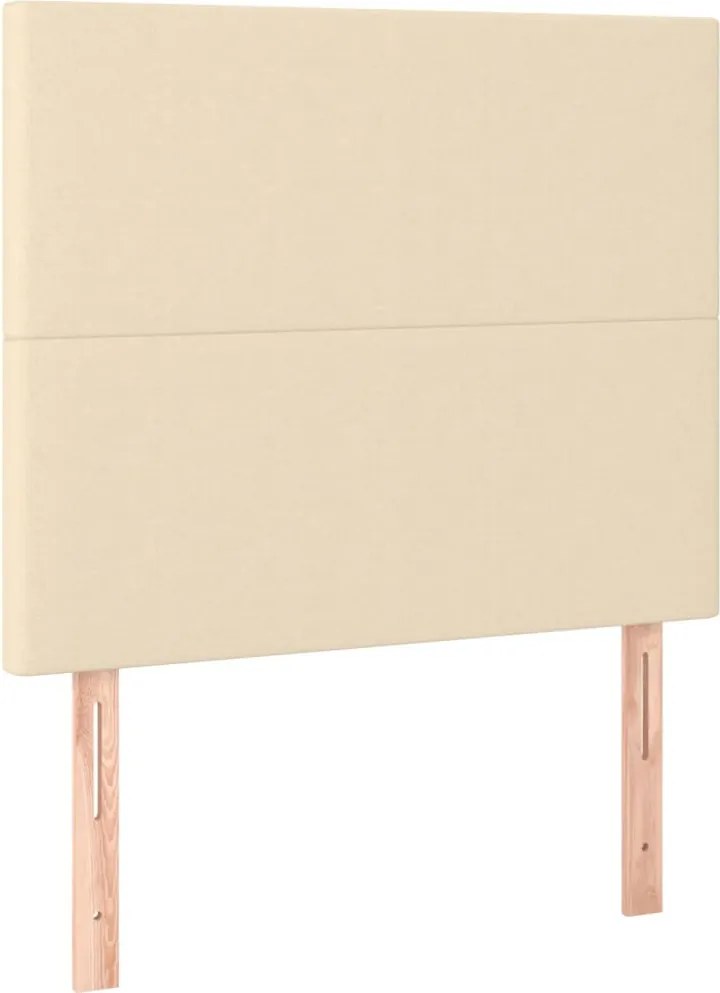 Box spring postel s matrací krémová 90x190 cm textil 3136962