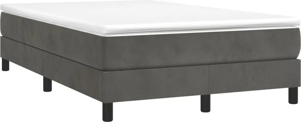 Box spring postel s matrací tmavě šedý 120x190 cm samet 3269678