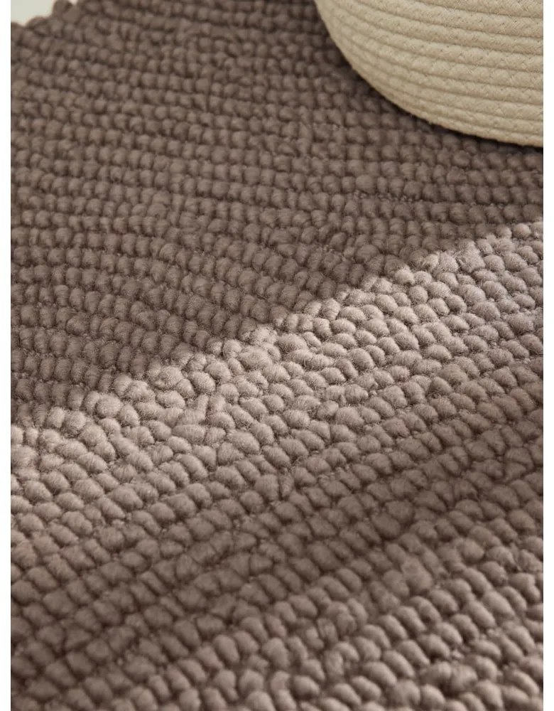 Taupe ručně tkaný vlněný běhoun 80x200 cm Calmio – Hanse Home