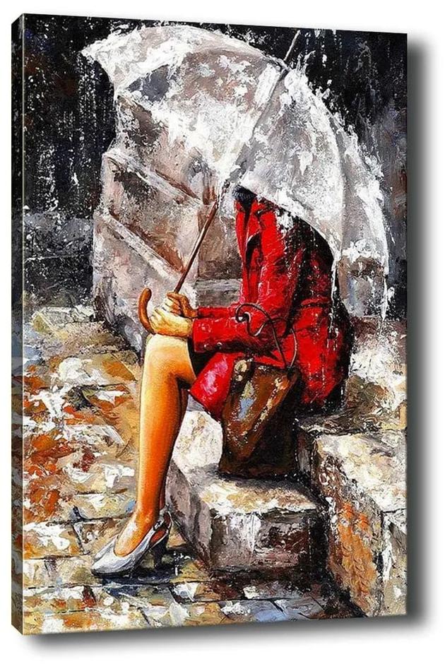 Obraz Tablo Center Waiting in the Rain, 40 x 60 cm