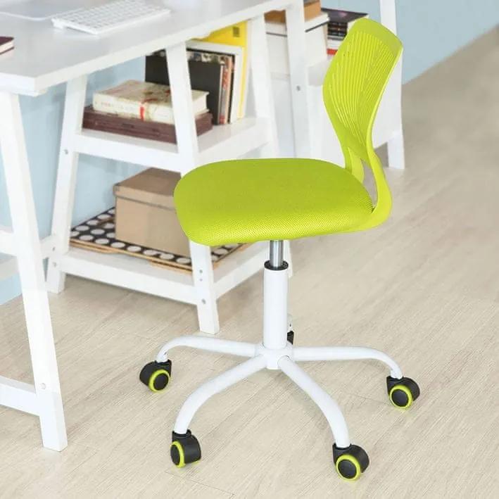 Sobuy SoBuy FST64-GR Psací židle Dětská otočná židle Otočná židle Kancelářská židle Zelená výška sedáku: 46-58cm