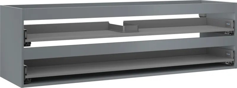 Mexen Box-A, závěsná skříňka 160 cm, 2 zásuvky, grafitová matná, 91AX0-1600-470-2-66