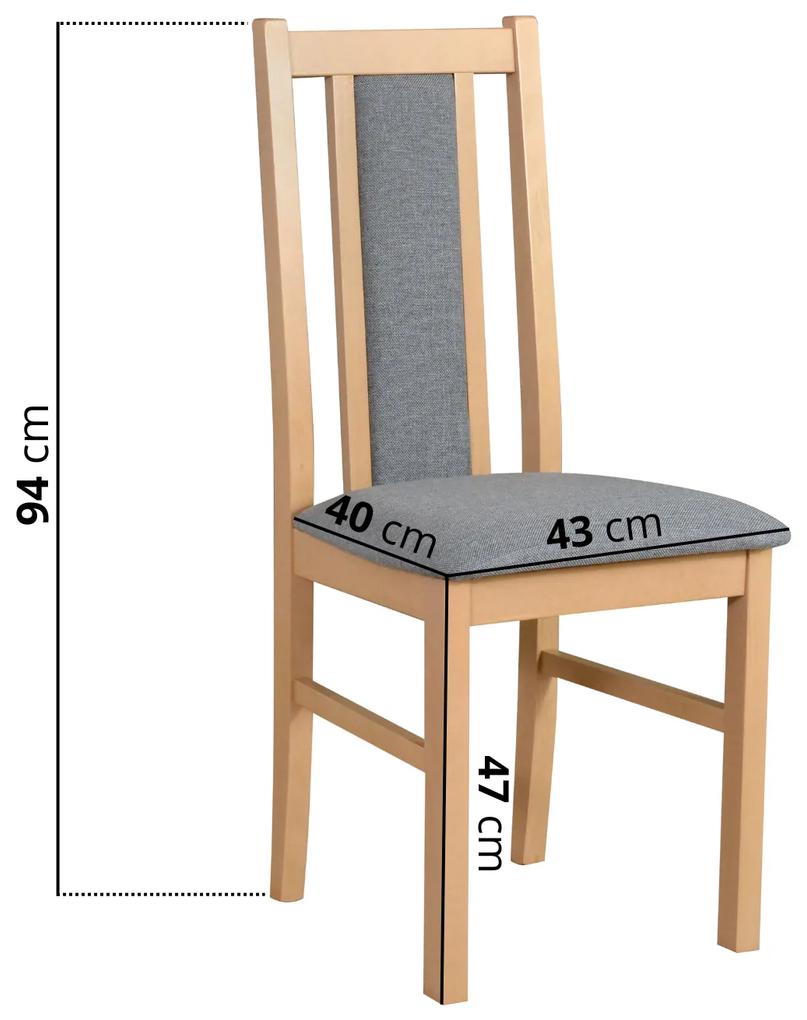 Jídelní židle Boro 14 Zvolte dřevo: Bílá, Zvolte látku: látka 10b