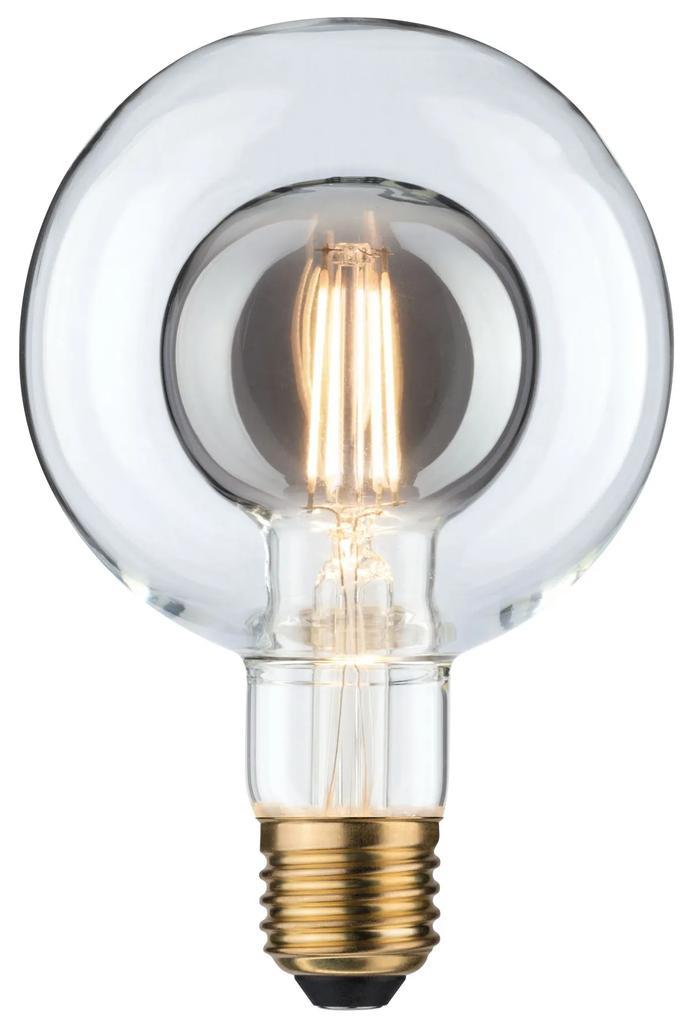 Paulmann 28766 LED Inner Shape Globe G95, LED žárovka s kouřovým a čirým sklem 4W LED E27 2700K, stmívatelná, prům. 9,5cm