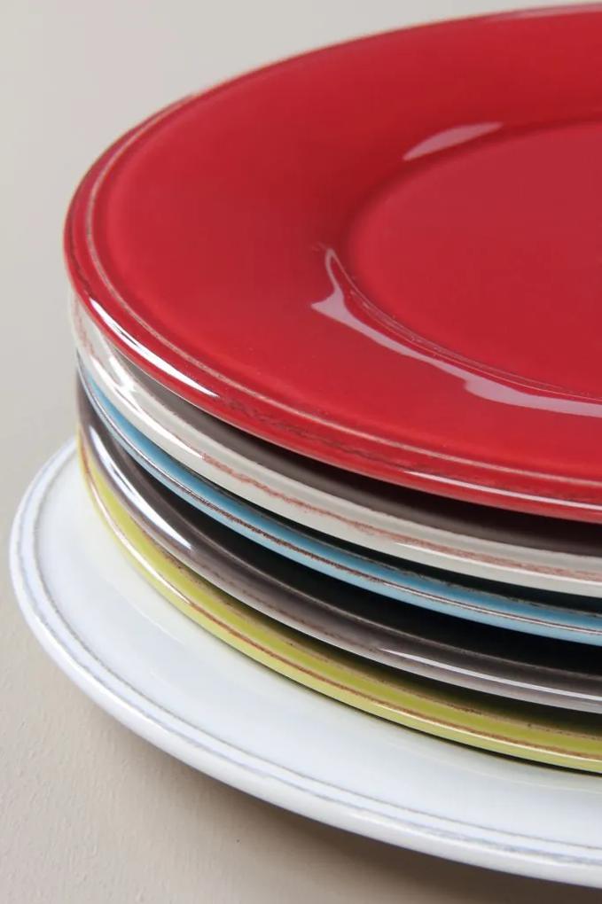 CÔTÉ TABLE Obědový talíř Constance Rouge 28 cm, červená barva, keramika