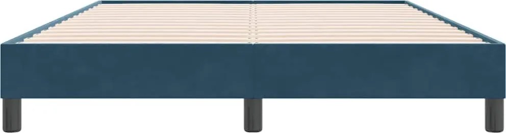 Postel Box Spring bez matrace tmavě modrá 140x220 cm samet 3315877