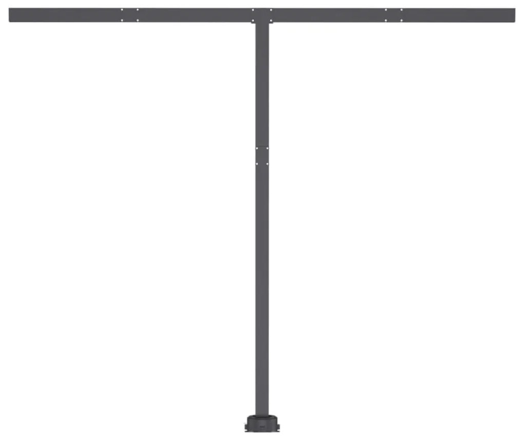 Automatická markýza LED a senzor větru 300 x 250 cm modrobílá