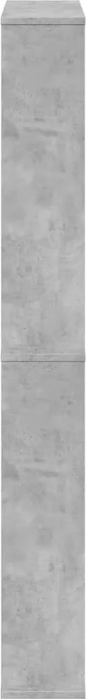 Botník se zrcadlem 4patrový betonově šedý 63 x 17 x 134 cm 3228275