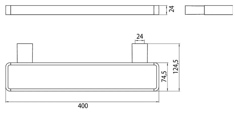 Emco Loft - Nástěnný držák 400 mm, chrom 056600140