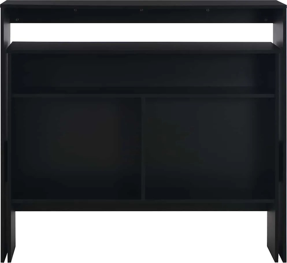 Barový stůl se 2 stolními deskami černý 130 x 40 x 120 cm 280218