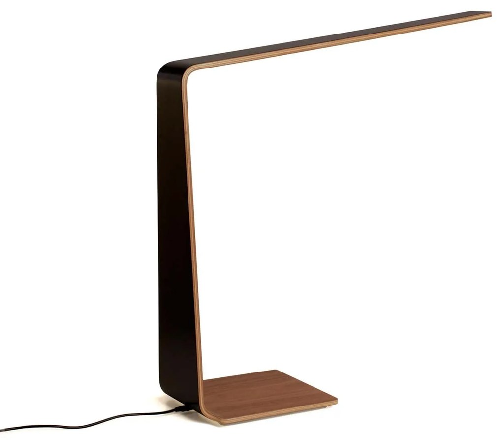 Stolní lampa LED8, více variant - TUNTO Model: přírodní dub, černá barva, QI bezdrátová technologie