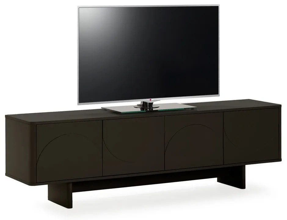 Černý TV stolek 180x55x40 cm Solei – MOME