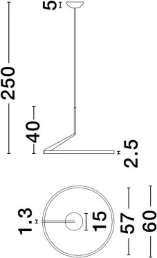 Závěsné LED svítidlo NOVA LUCE TILIA 31W 2700-3000-4000K 9088138 stmívatelné Triac
