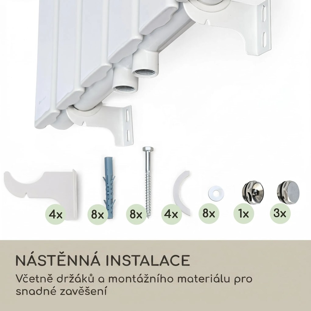 Blumfeldt Ontario 120x45 radiátor 1/2" boční připojení nástěnná instalace 485 W