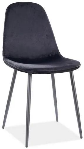 Jídelní židle Fox Velvet, černá
