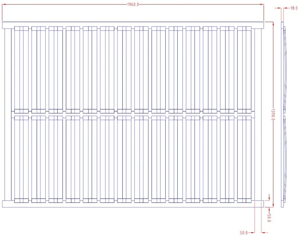 Rošt do manželské postele 140 cm