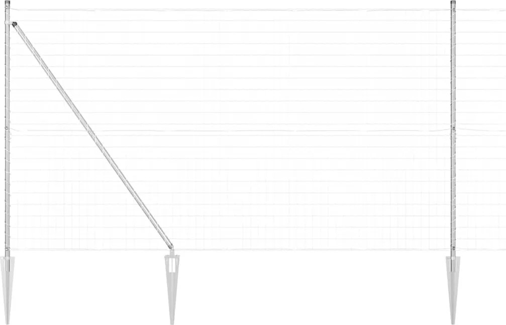 Venkovní euro plot s hroty 10 x 1,6 m Pozinkovaná ocel Stříbrná 3350731