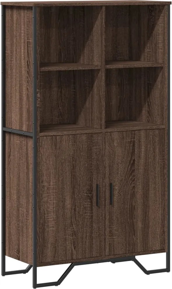 Highboard hnědý dub 79,5 x 35,5 x 137,5 cm kompozitní dřevo 3295311