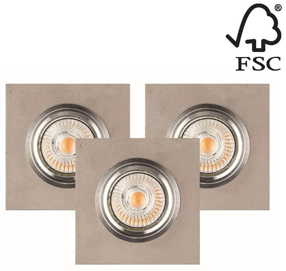 Spot-Light 2515336 - SADA 3x LED Podhledové svítidlo VITAR 1xGU10/5W/230V beton