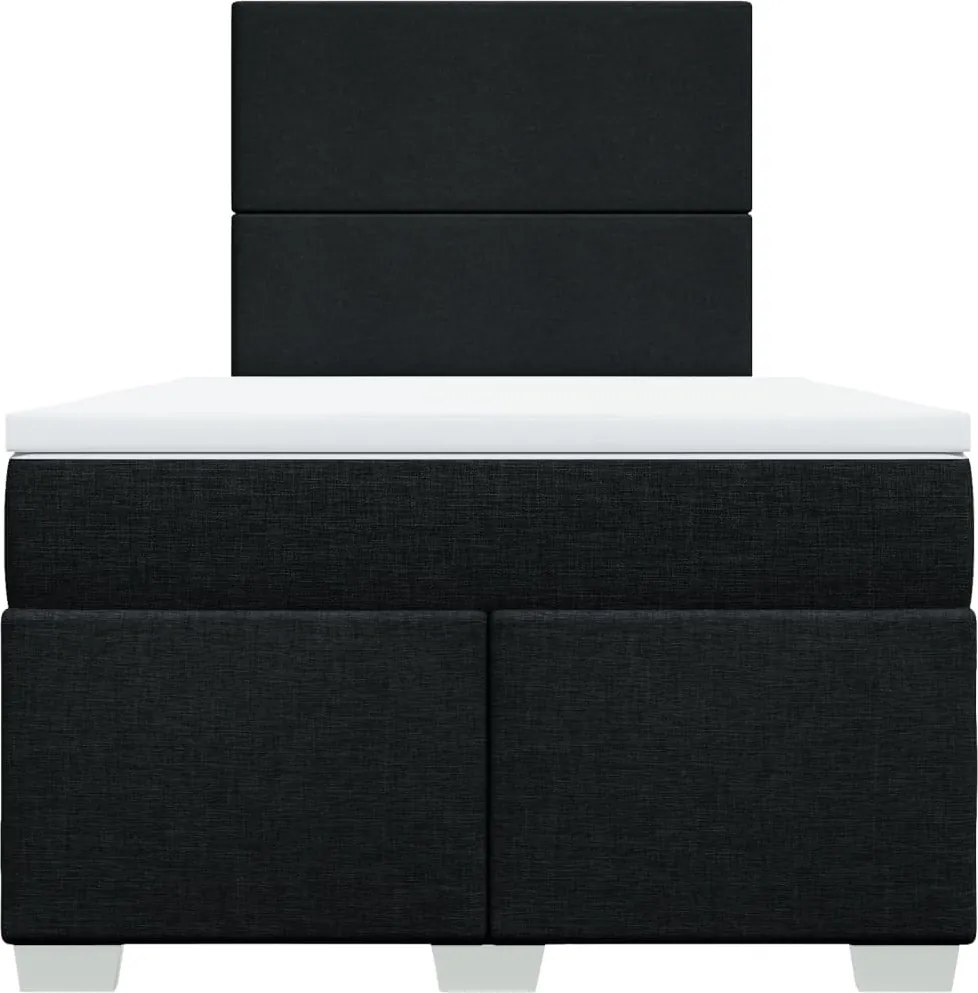 Box spring postel s matrací černá 120x190 cm textil 3290422