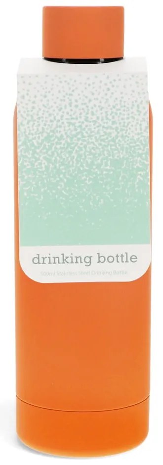 Oranžová cestovní nerezová lahev 500 ml – Rex London