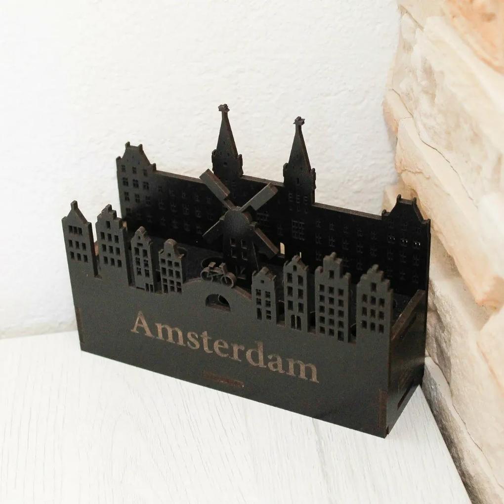 Dřevěný, luxusní stojan na tužky - Amsterdam | DUBLEZ