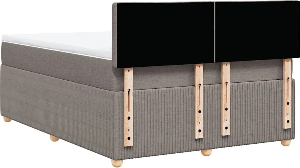 Box spring postel s matrací taupe 160x200 cm textil 3287525