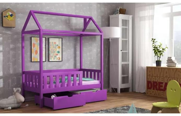 Dětská postel s úložným prostorem 80x180 MARTINA - fialová | BIANO