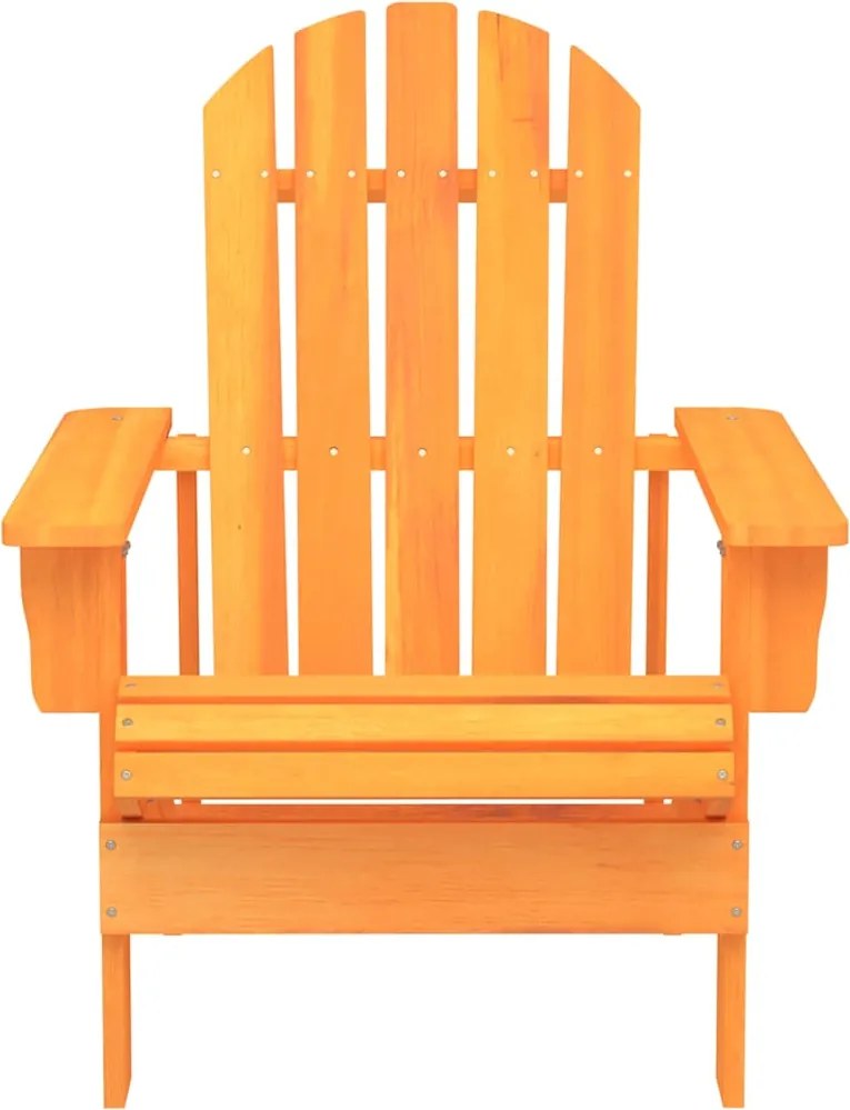 Zahradní židle Adirondack masivní jedlové dřevo oranžová 315878