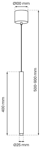 Lustr na lanku MONZA 1xG9/8W/230V zlatá