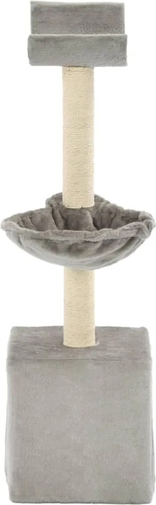 Škrabadlo pro kočky se sisalovými sloupky 105 cm šedé 170623