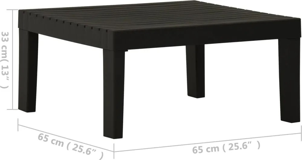 vidaXL Zahradní stolek k lehátku plast [315851] Barva: Bílá