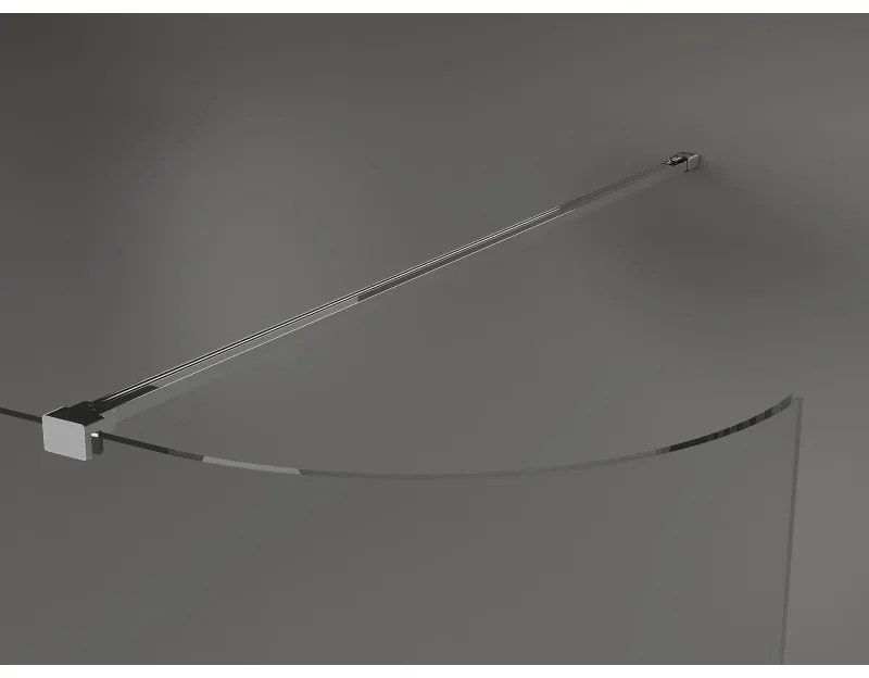 Mexen Kioto, zaoblená sprchová zástěna 100 x 200 cm, 8mm čiré sklo, chromový profil, 800-100-101-01-06
