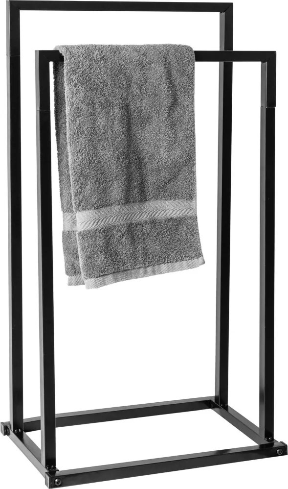 Tutumi Tutumi, 2-ramenný kovový stojan na ručníky 450x260x820 mm 391872, černá matná, HOM-06589