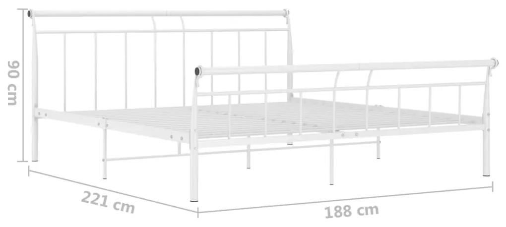 Rám postele bílý kov 180 x 200 cm,  325046
