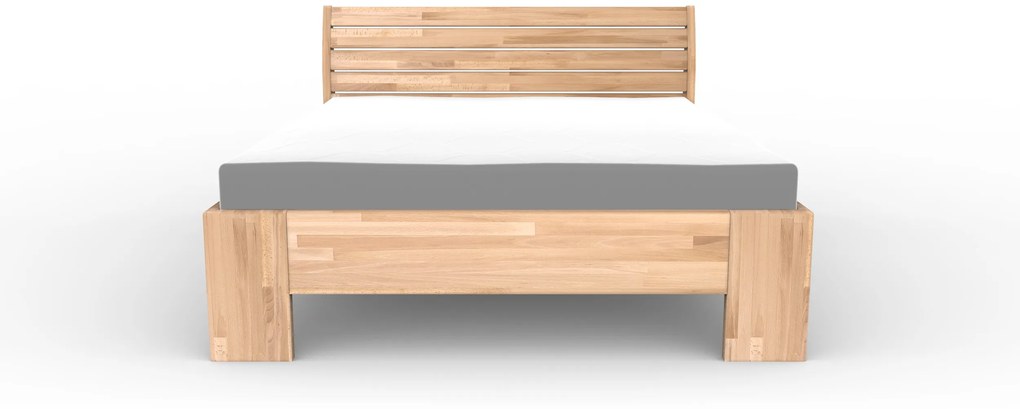Masivní postel CURYCH - Solwo Design Dřevo a odstín oleje: DUB Cink - Olejování přírodní, Rozměr spací plochy: 180x200