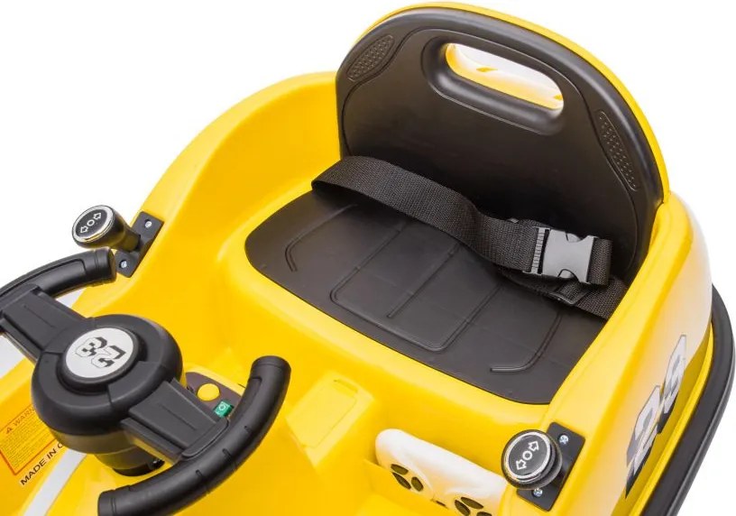LEAN CARS Bateriové vozidlo GTS1166 LED světla dálkové ovládání žluté