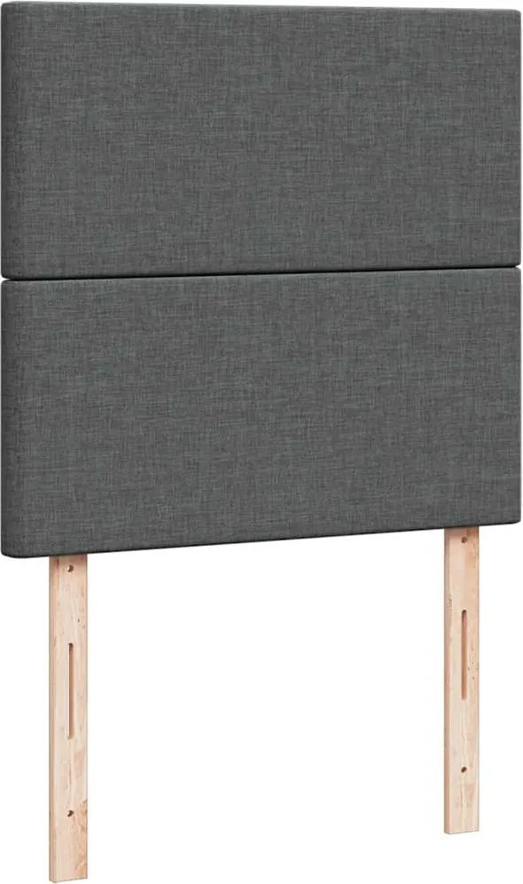 Box spring postel s matrací tmavě šedá 90x190 cm textil 3291905