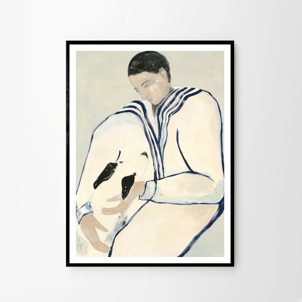 The Poster Club Plakát Man and Dog by Sofia Lind 30x40 cm
