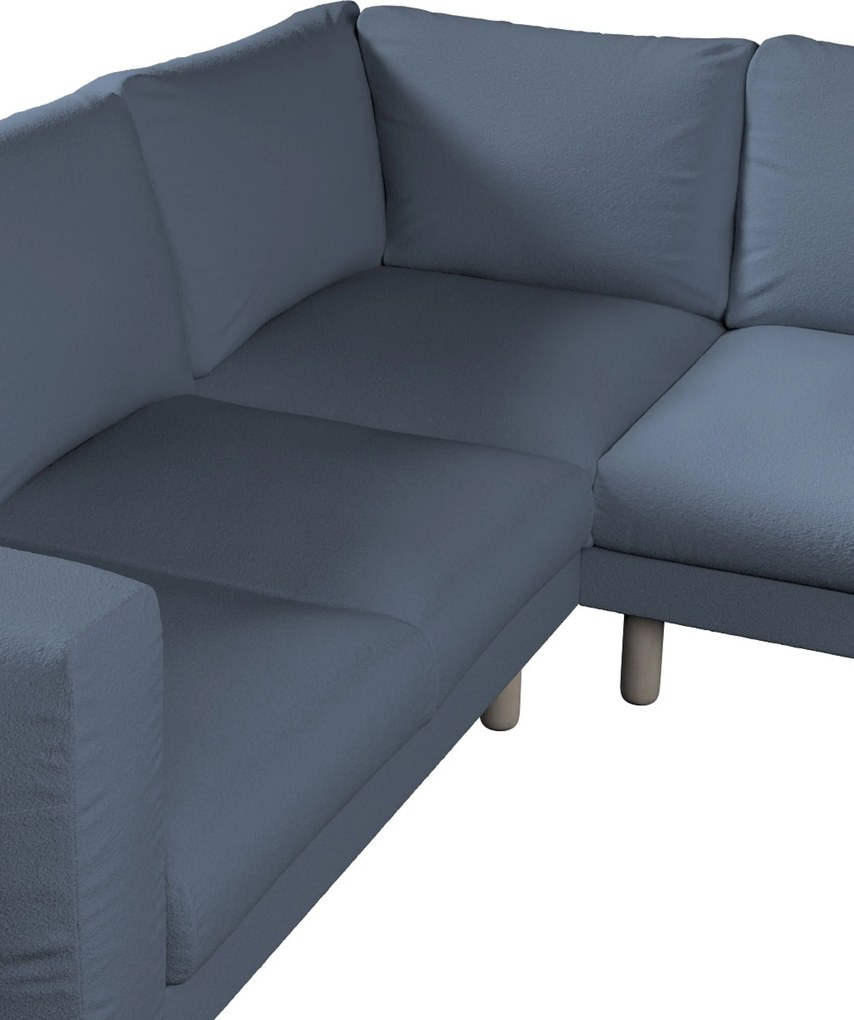 Potah na pohovku IKEA Norsborg rohová 4-místná barva modrá látka pletený vzor