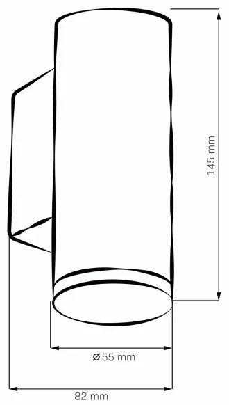 Koupelnové nástěnné bodové svítidlo TURYN 1xGU10/10W/230V IP44 černá