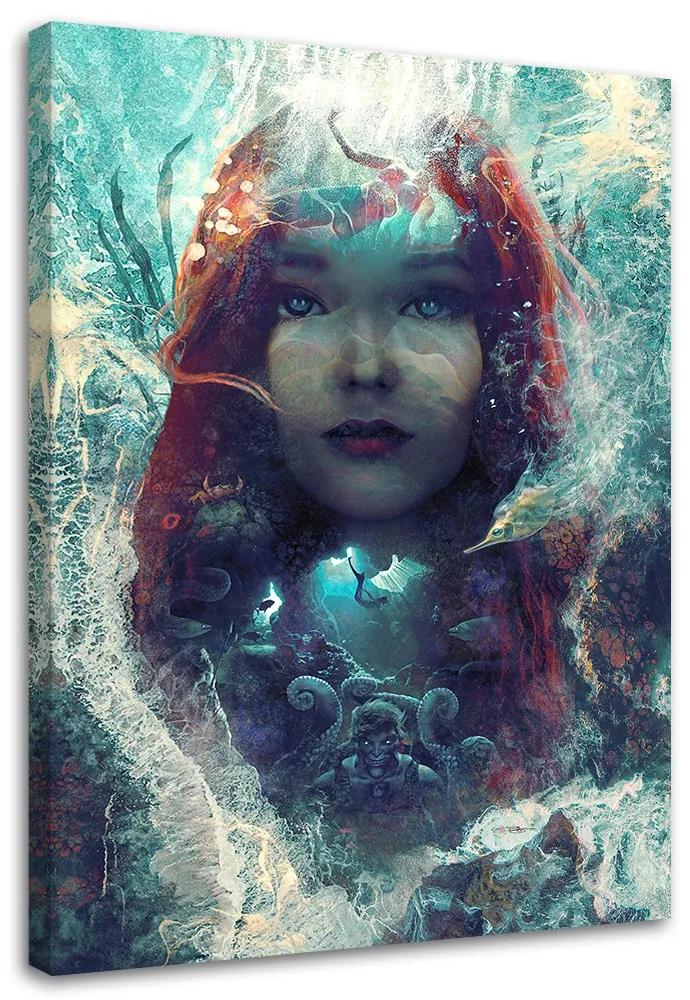 Gario Obraz na plátně Malá mořská víla Arielka - Barrett Biggers Rozměry: 40 x 60 cm